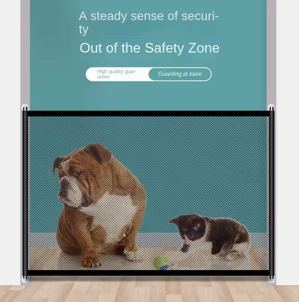 SafeZone Pet Isolation Barrier – Foldable Nylon Mesh Pet Divider Gate ...
