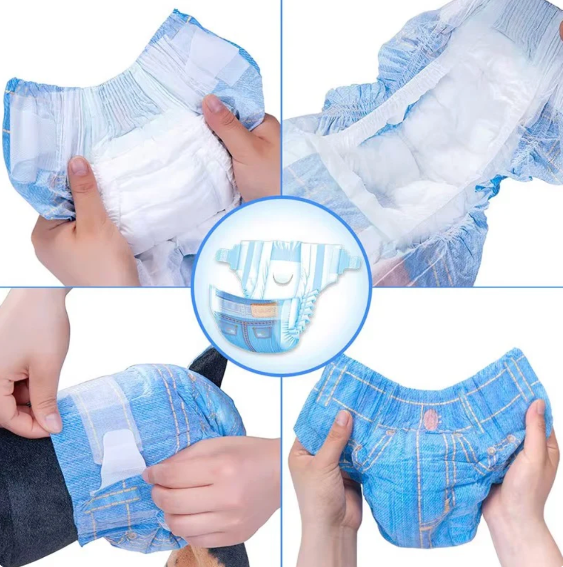 Denim-Guard Comfort Wrap | Disposable Pet Diapers with Tail Hole ...